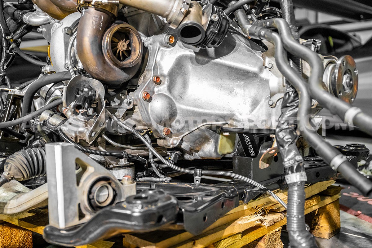 Alpha Performance R35 GTR Race X Solid Engine Mounts