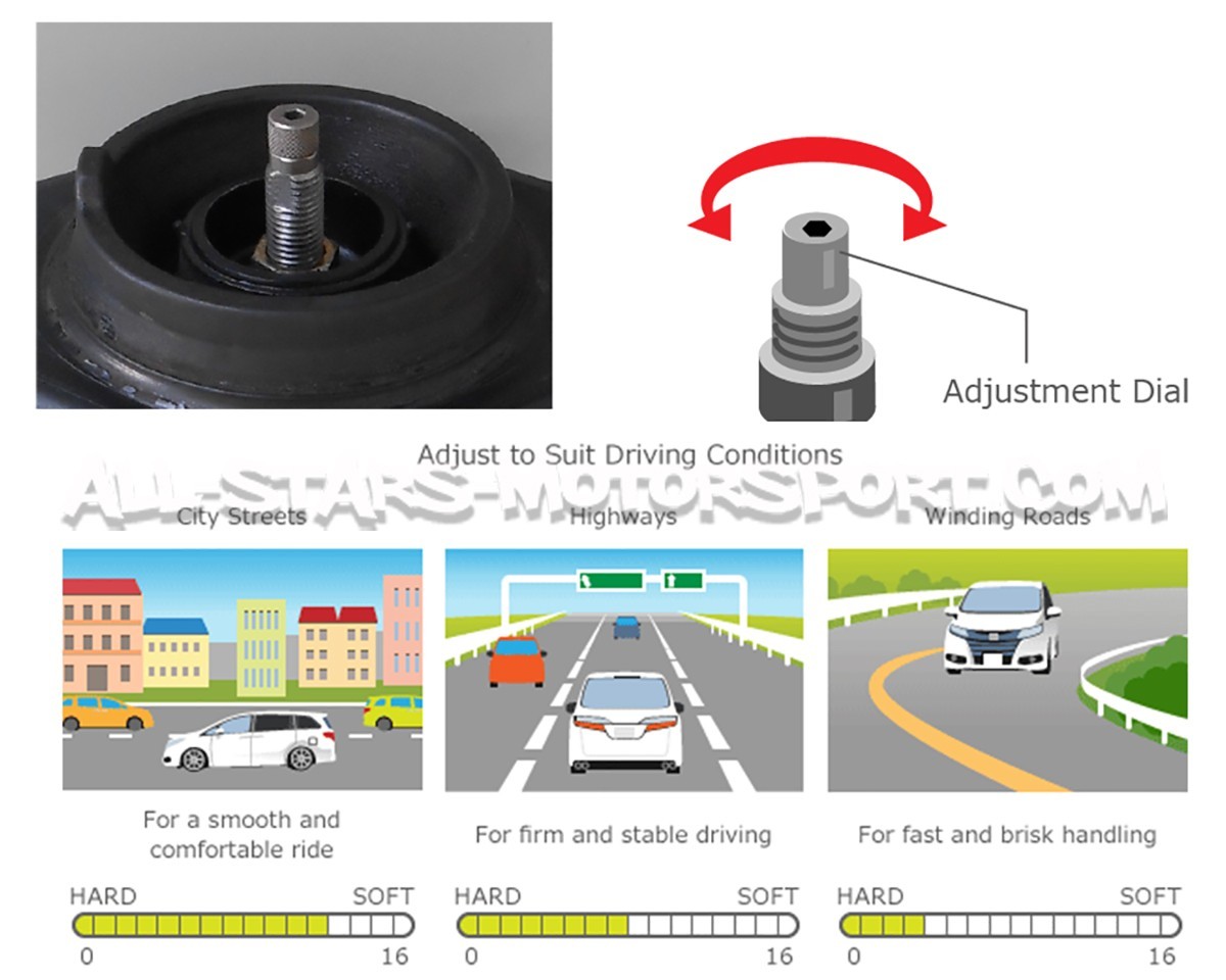 Honda Civic EK4 Tein Endurapro Plus Damping Ajustable Shock Absorbers